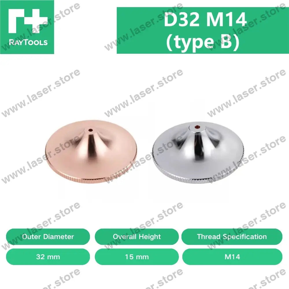 Raytools Original Single/Double Layer Nozzle D32 M14（Type B） – LASER STORE